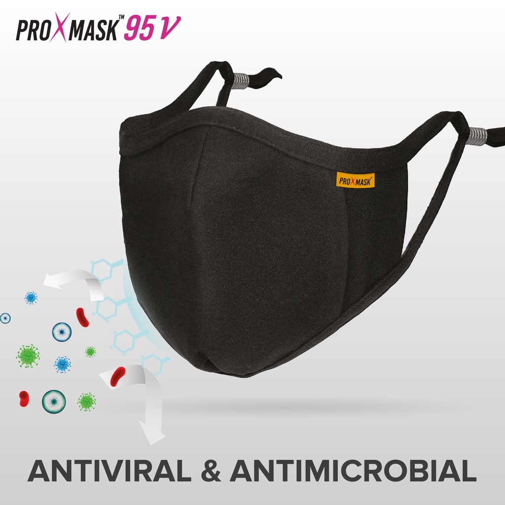Proxmask 95V BFE/PFE Anti-Microbial Fabric Mask (1 Pcs) | Shopee Malaysia