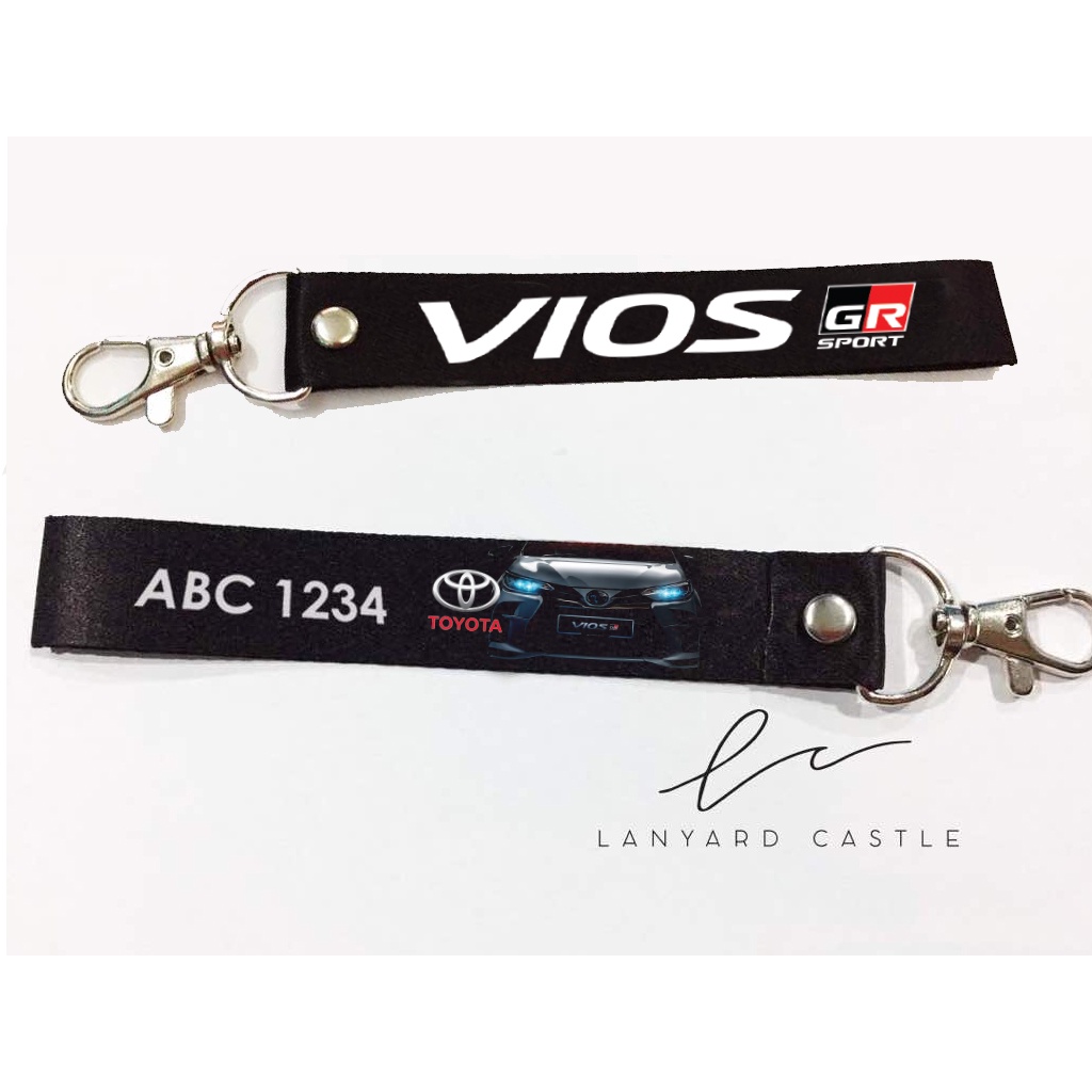 TOYOTA VIOS CUSTOM PLATE NO./NAME Keychain Keyring keychain no. plat ...