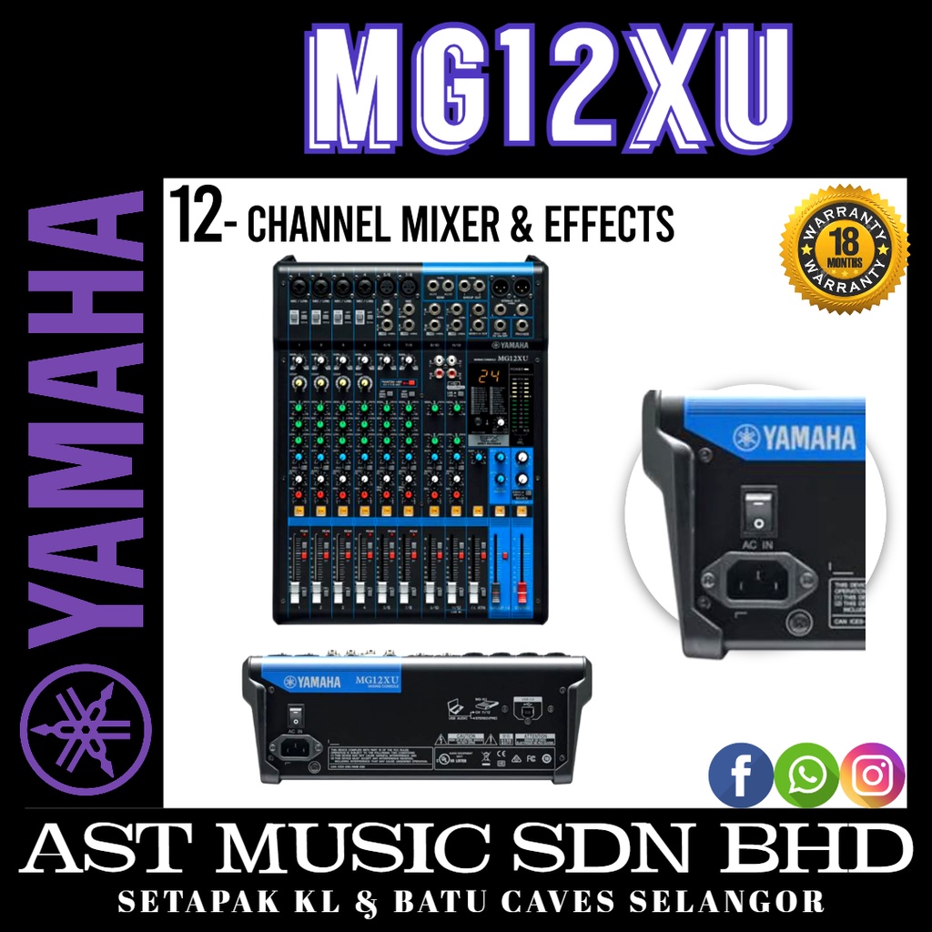 Yamaha MG12XU 12-Channel Mixer ( MG-12XU / Mg12xu ) | Shopee Malaysia
