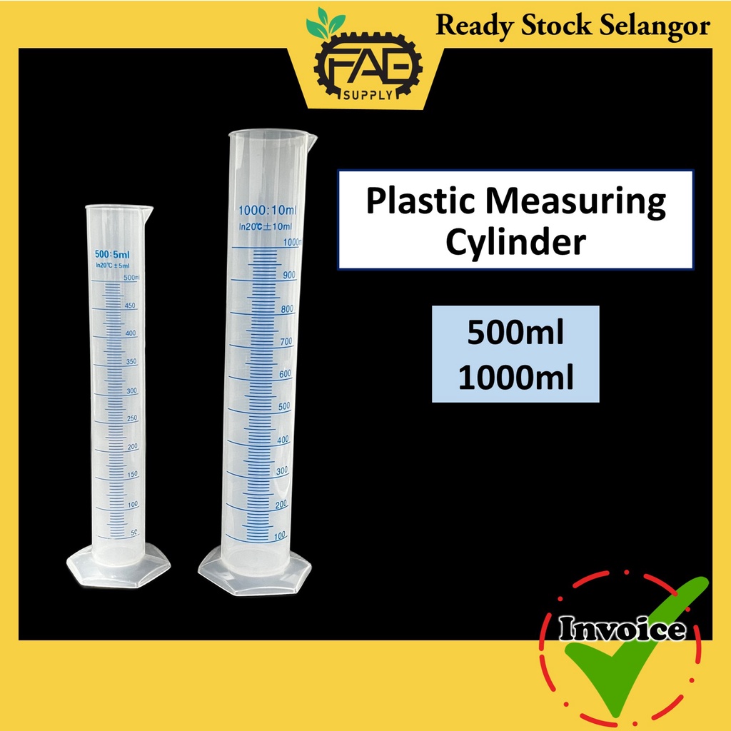 measuring cylinder plastic 500ml 1000ml | Shopee Malaysia