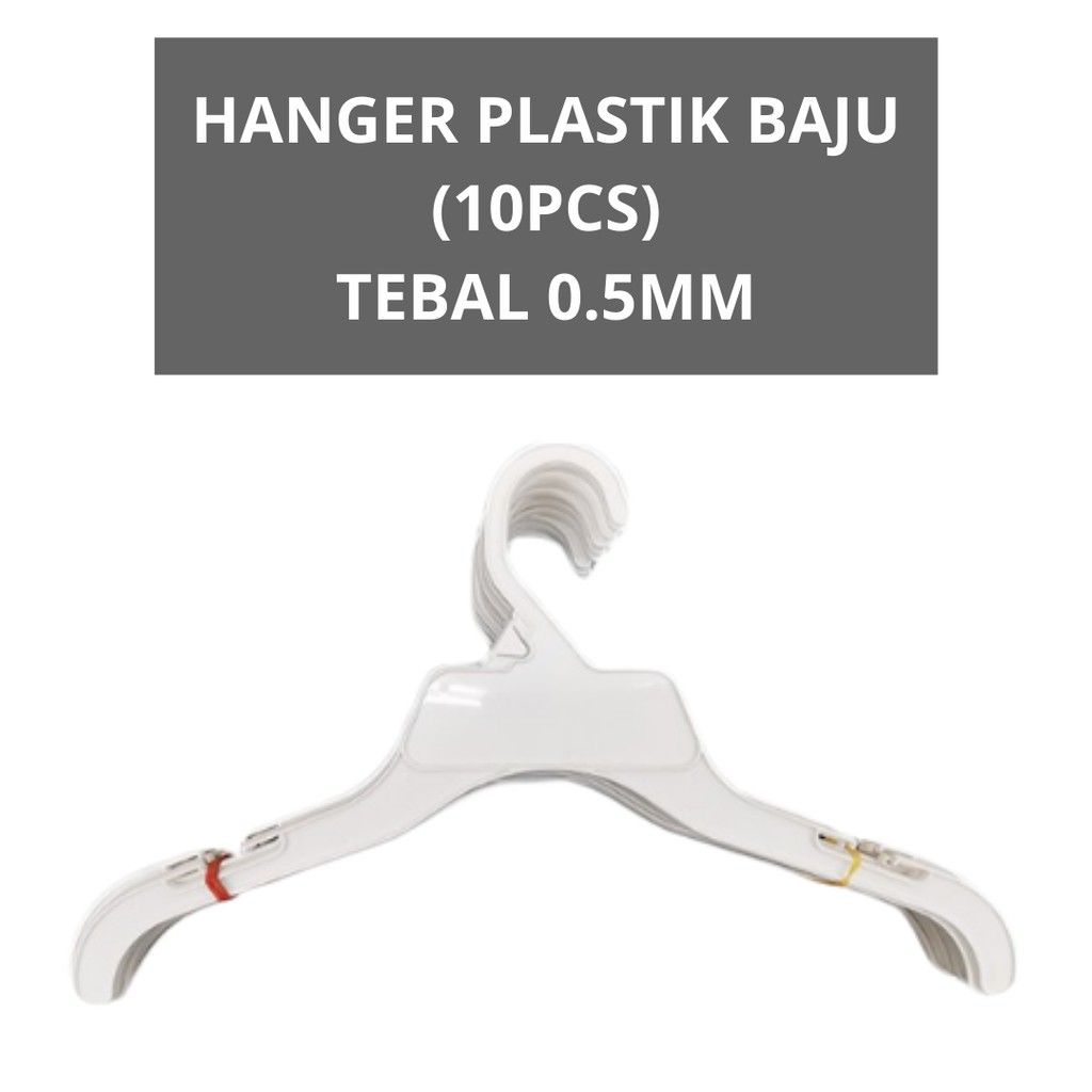 HANGER PUTIH GAUN / BAJU / BLOUSE KEMEJA (10PCS) | Shopee Malaysia
