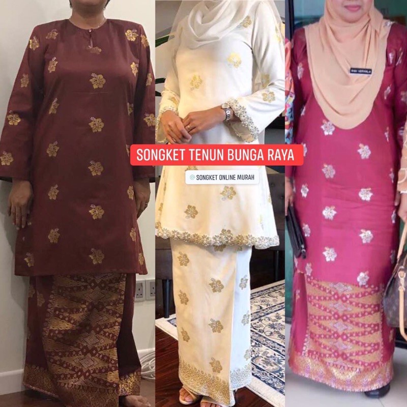 Songket Tenun Bunga Raya | Shopee Malaysia