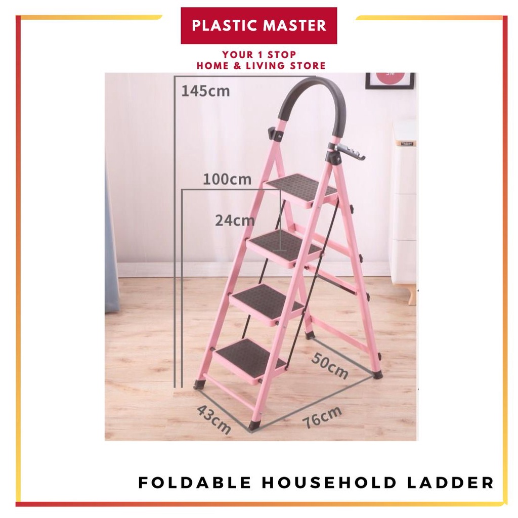 4/5/6 Tier Foldable Household Ladder Folding Ladder Herringbone ...