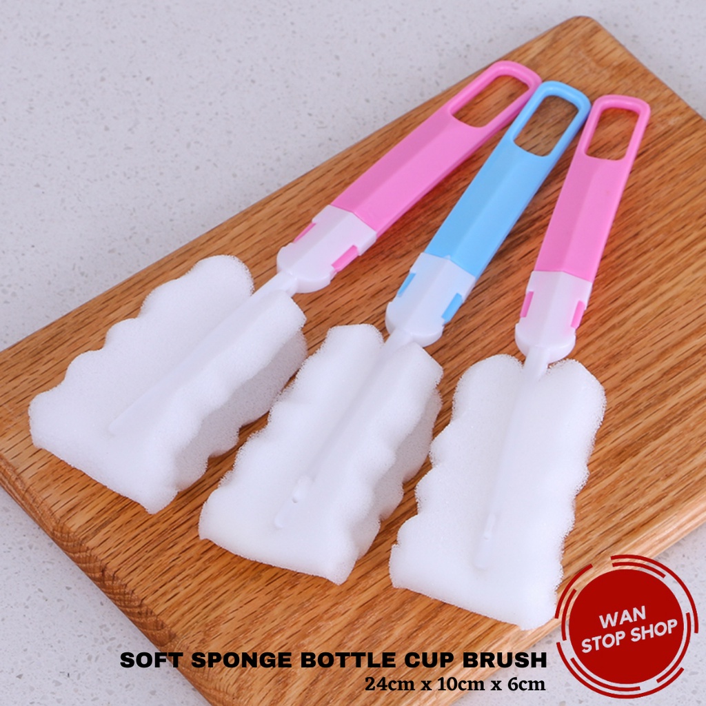 Water Bottle Sponge Brush Removable Soft Sponge Non-toxic Detachable ...