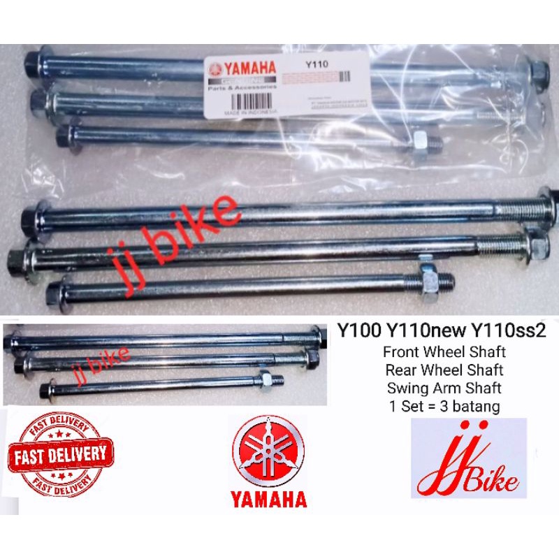 Y100 Y110 Y110SS2 FRONT WHEEL SHAFT /REAR WHEEL SHAFT /ARM SHAFT(1set ...