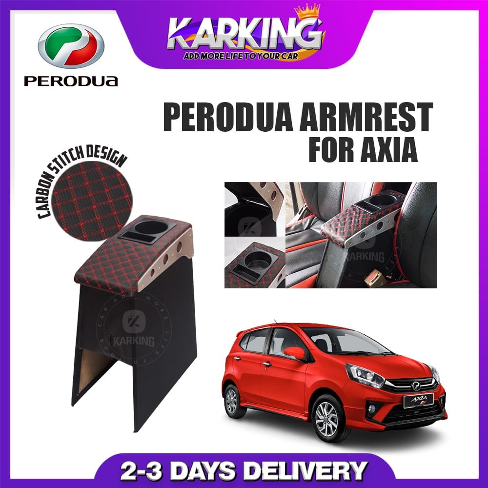 Perodua Axia High Quality Armrest Console Box with Cup Holder | Shopee ...
