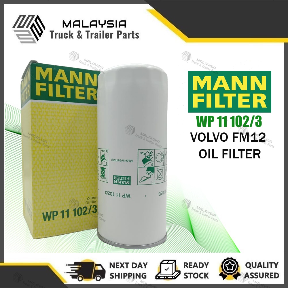 VOLVO TRUCK LORRY/LORRI FM12 OIL FILTER WP11102/3 MANN FILTER (100% ORIGINAL) (WHOLESALE PRICE ...