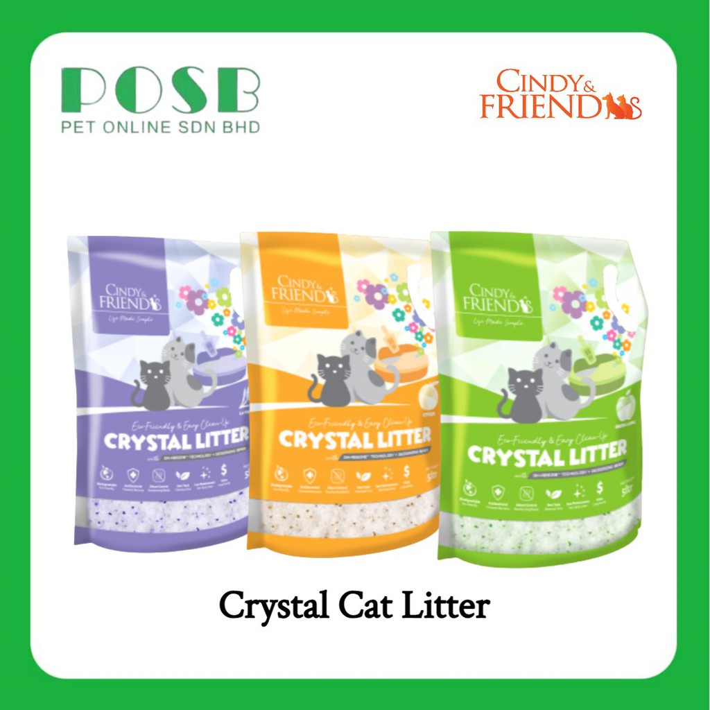 Cindy & Friends Crystal Cat Litter 5L / Cindy and Friends Crystal ...