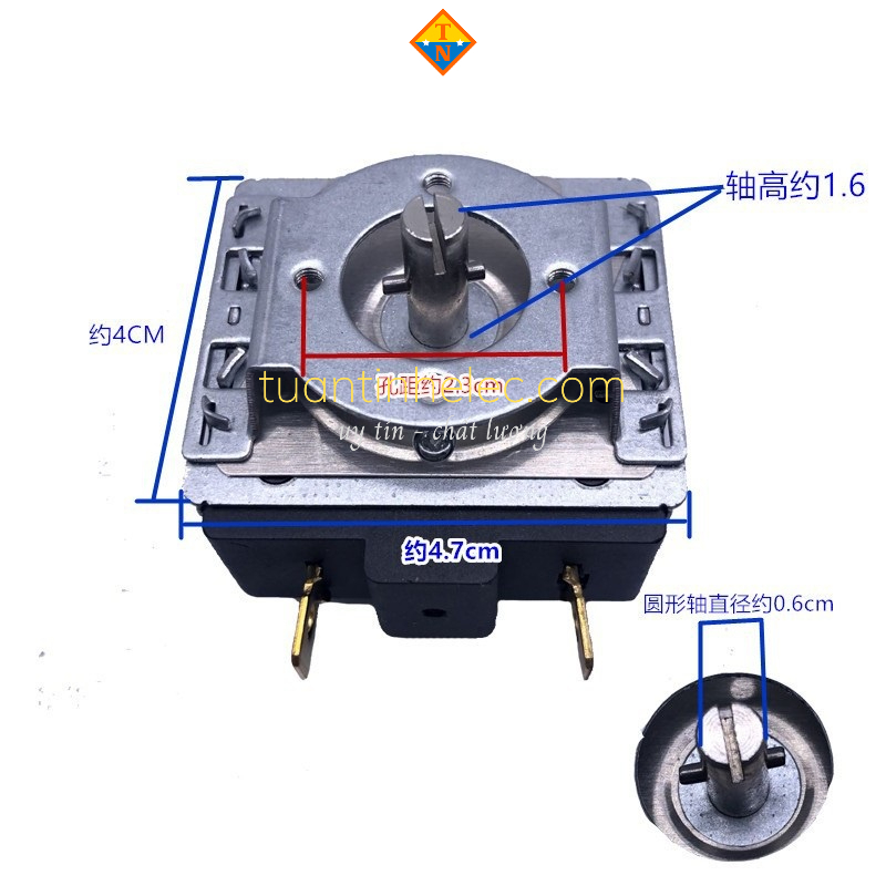 2-pin 90-minute mechanical timer, used for ovens, rice cookers ...