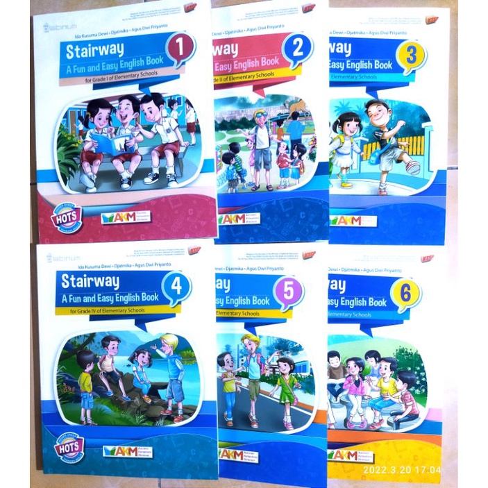Original STAIRWAY ENGLISH/ENGLISH School Textbook For SD/ MI Grades 1,2 ...