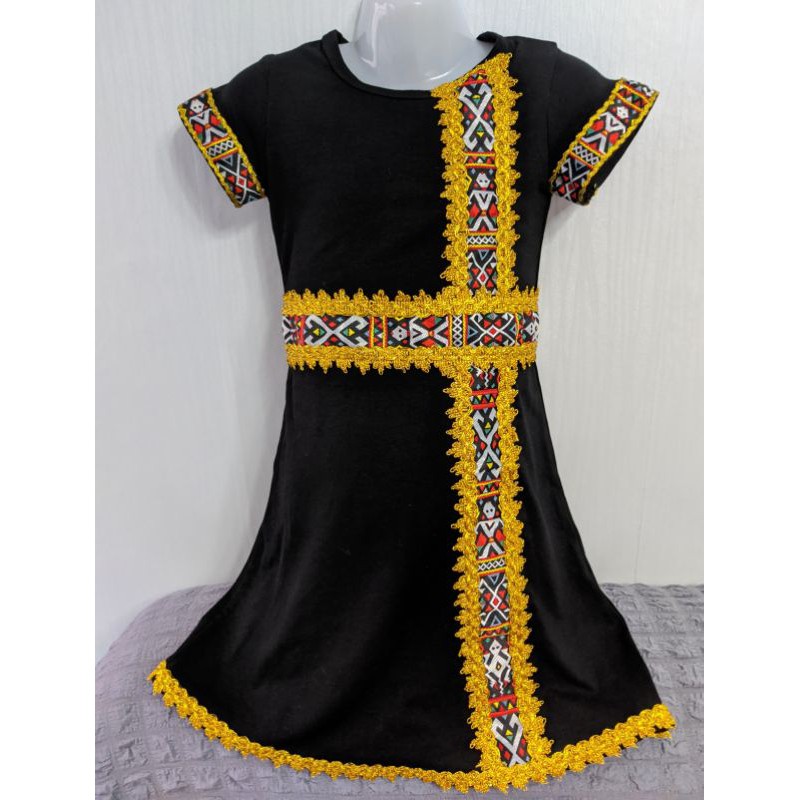 Baju tradisional moden kanak-kanak Sabah/Dress Rungus corak pinakol ...