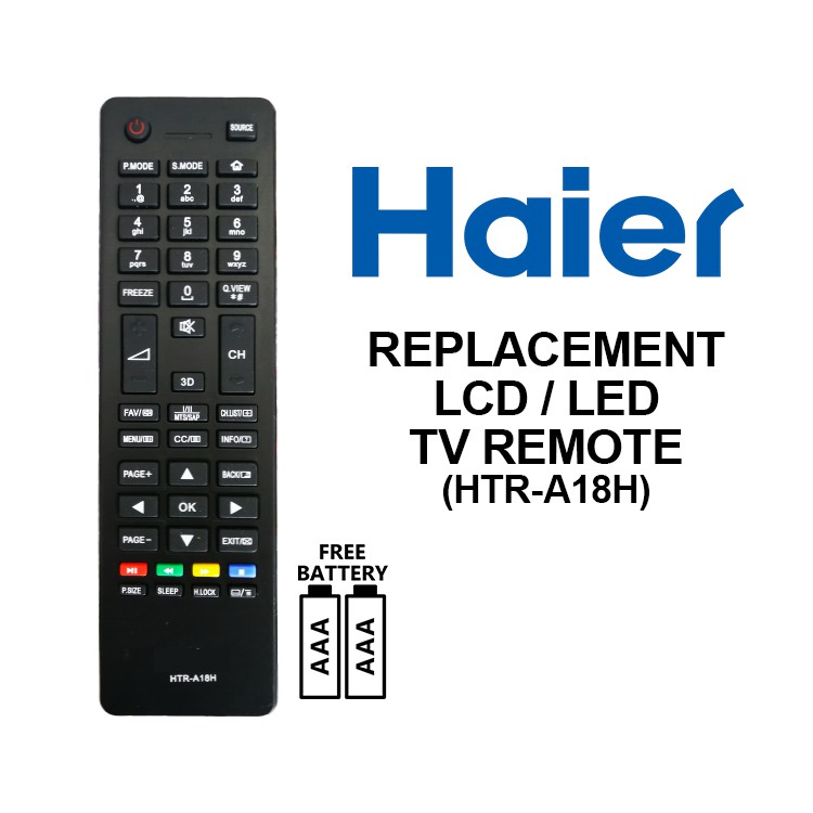 ORIGINAL HAIER LCD LED TV REMOTE CONTROL AND REPLACEMENT (HTR-A18H ...