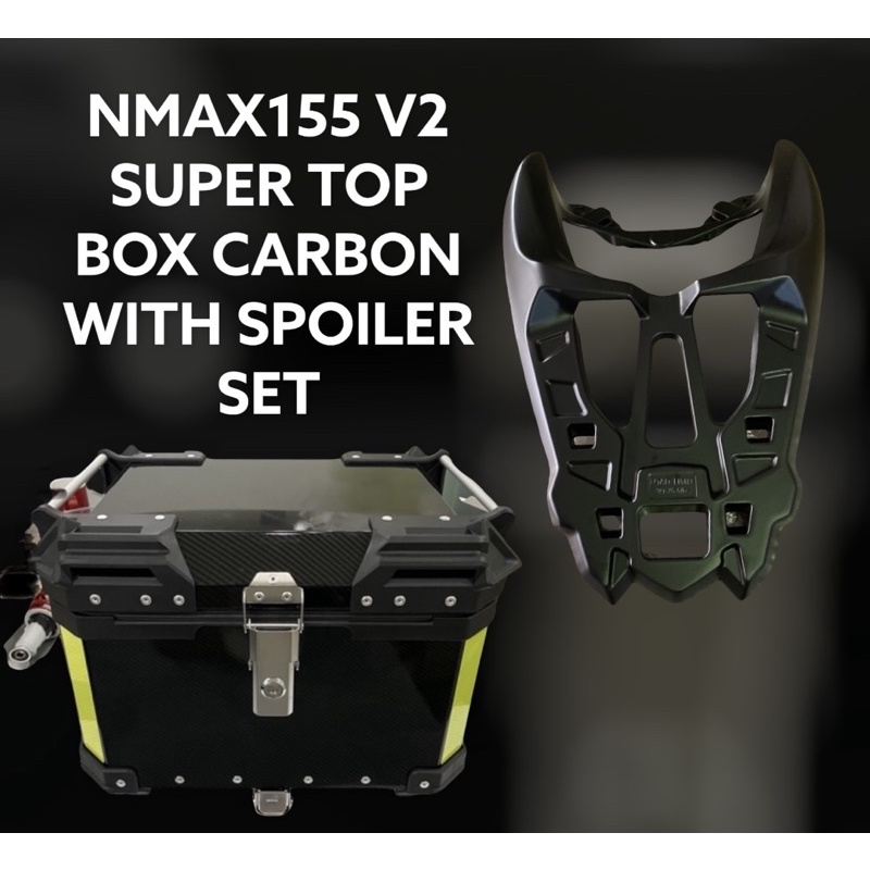 NMAX155 V1 V2 TOP BOX CARBON WITH SPOILER PNP | Shopee Malaysia