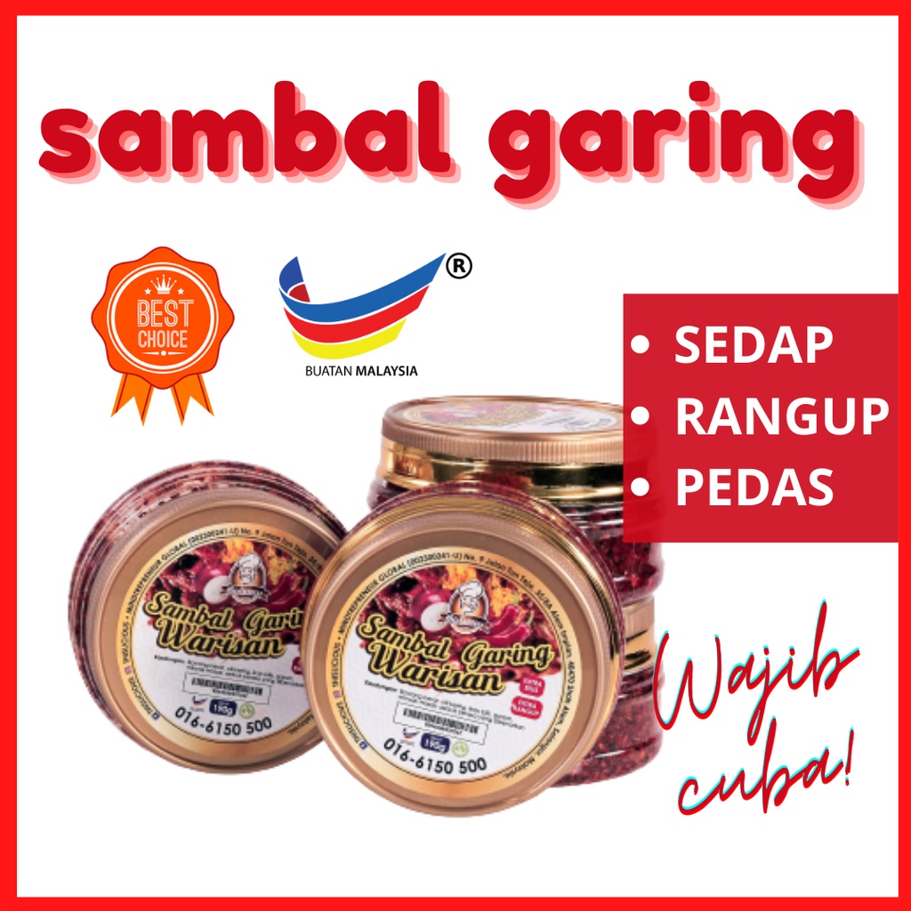 Sambal Garing Ikan bilis Warisan MELETUP, RUPA SAMA RASA LUAR BIASA 100 ...