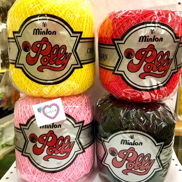Minlon Polly Crochet Knitting Yarn Thread Minlon Polly Benang Kait ...