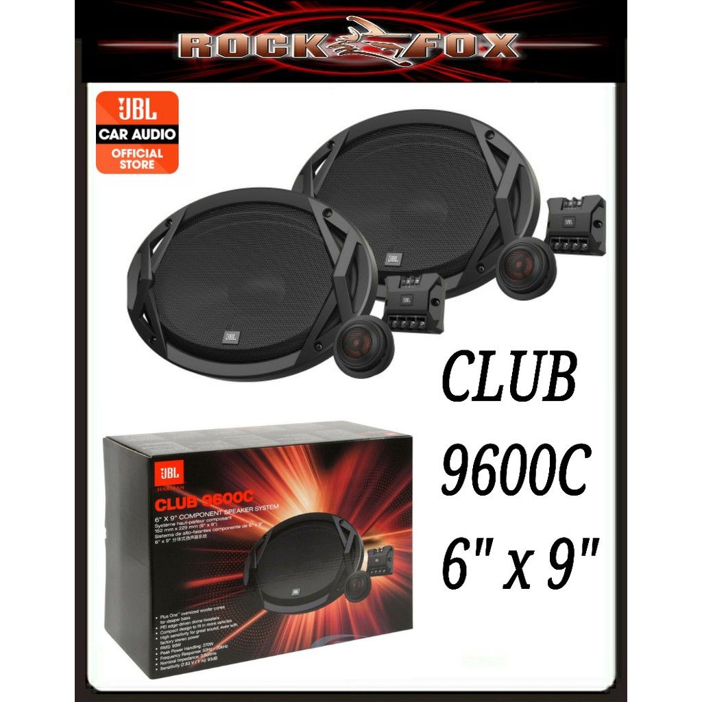JBL Club 9600C 6"x9" Component Speaker System - 90 watts RMS (270 watts peak power) | Shopee ...