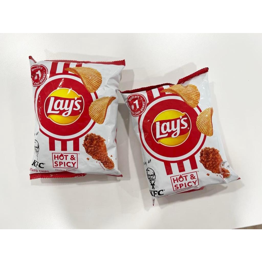 Malaysia KFC Lays Potato Chips | Hot & Spicy Chicken Flavors | Keropok ...