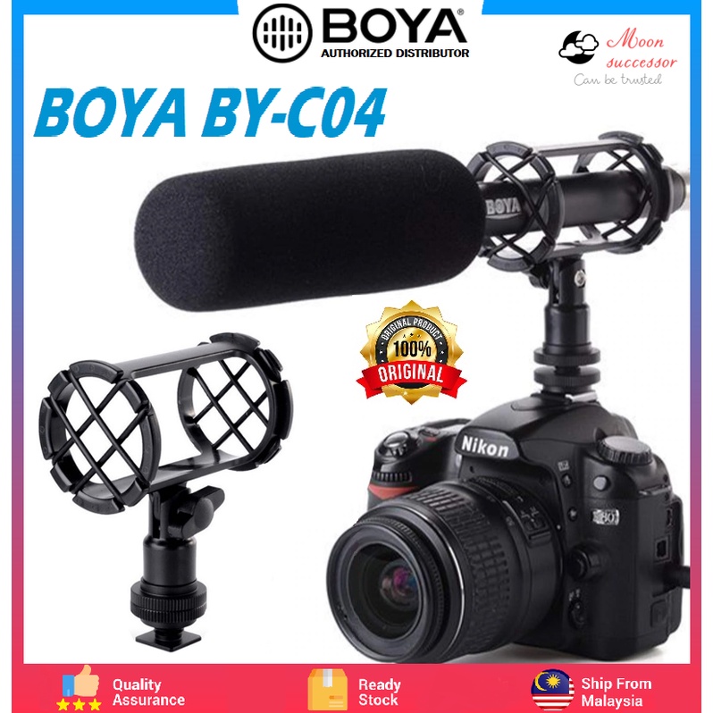 BOYA BY-C04 Camera Microphone Shockmount & Hot Shoe Mount for ...