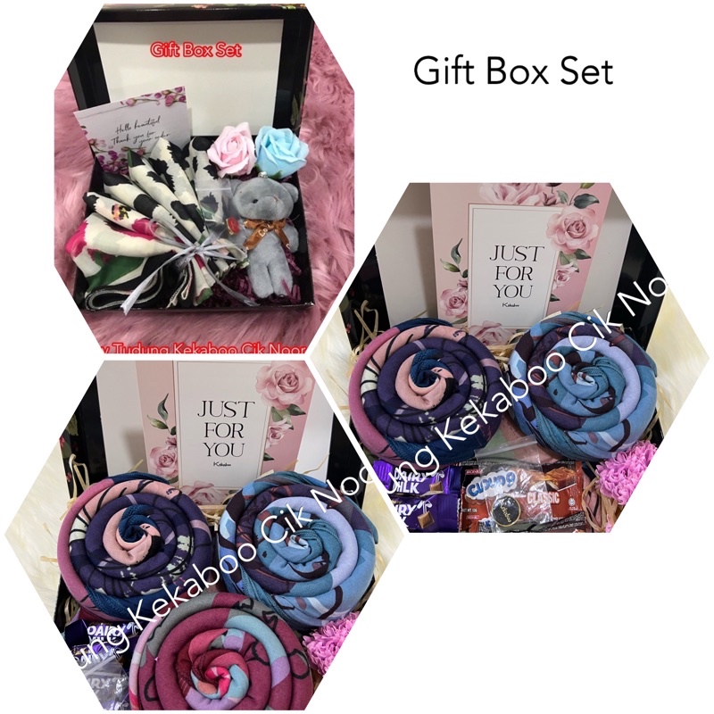 SET GIFT BOX TUDUNG KEKABOO (Birthday | Surprise | Anniversary ...