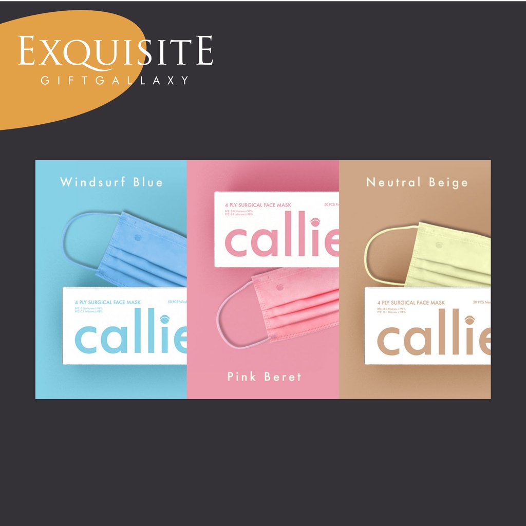 Callie 4 Ply Surgical Disposable Adult Face Mask Base Series 50pcs ...