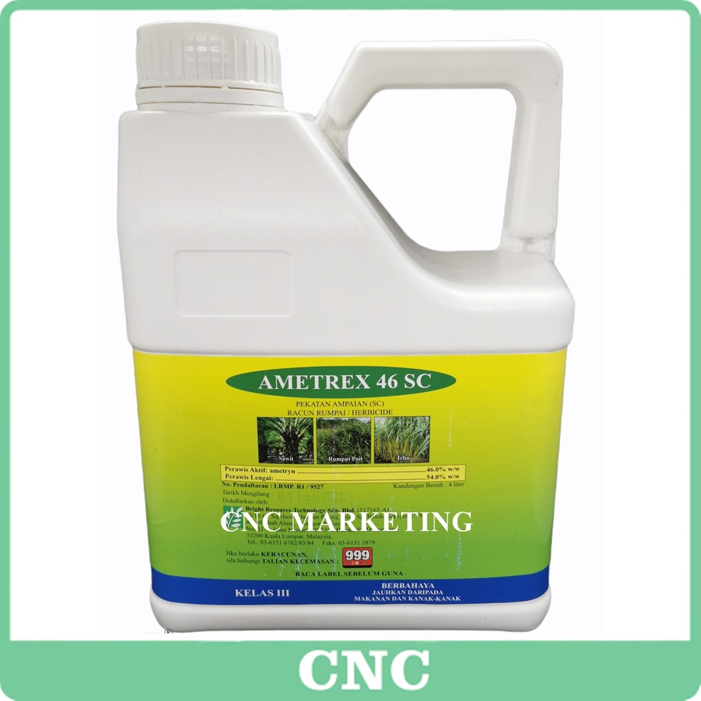 4L Ametrex 46SC Ametryn 46.0% Racun Rumpai Rumput Sambau | Shopee Malaysia