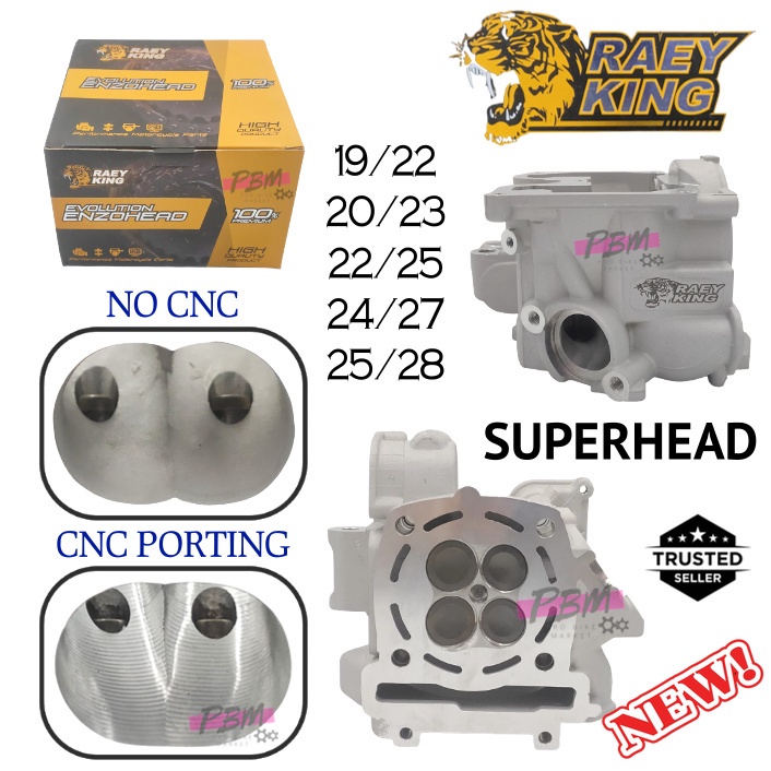 LC135 Cylinder Head Racing Superhead CNC PORTING 19/22 20/23 22/25 24/ ...