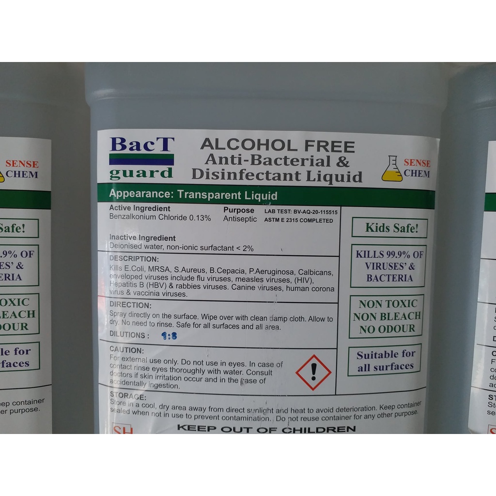 Anti-Bacterial & Disinfectant Liquid Concentrate 5 Liters (DILUTION: 1: ...