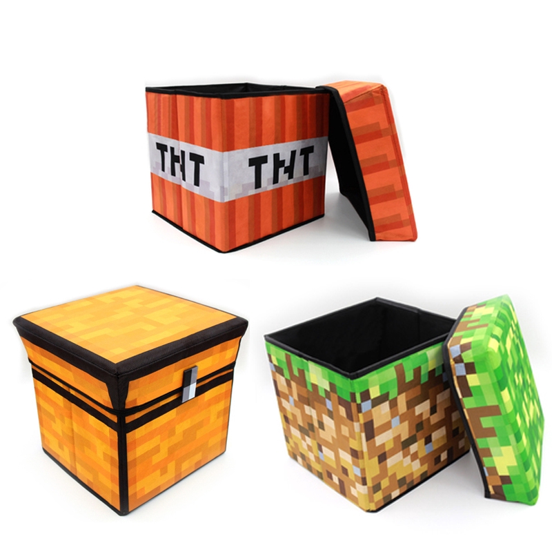 30*30*30cm Hot Game Minecraft My Wolrd MC TNT Folding Storage Box ...