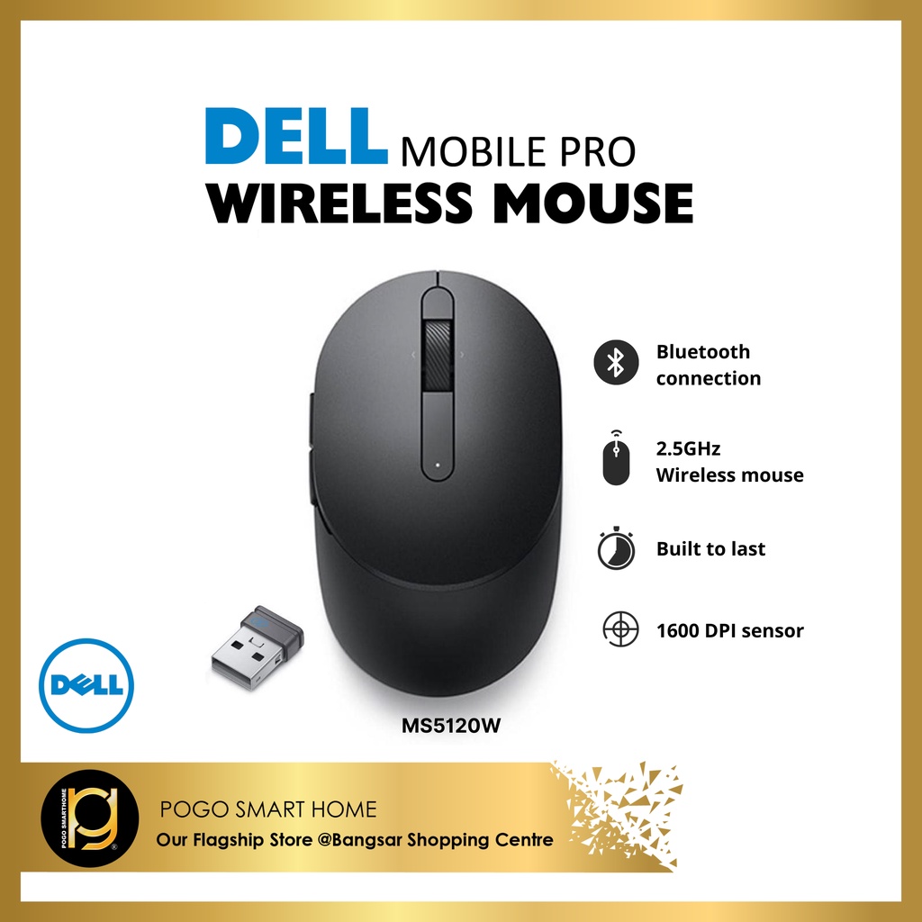 DELL Mobile Pro Wireless Mouse - MS5120W READY STOCK | Shopee Malaysia