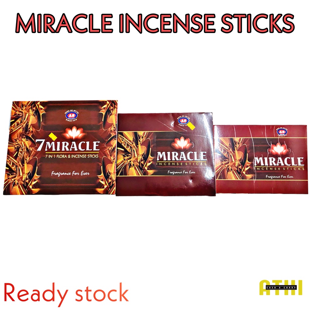 MIRACLE INCENSE STICKS /Miracle Small/Miracle Big /7 Miracle | Shopee ...