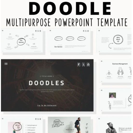 Doodle Animated Multipurpose PowerPoint Theme | Shopee Malaysia