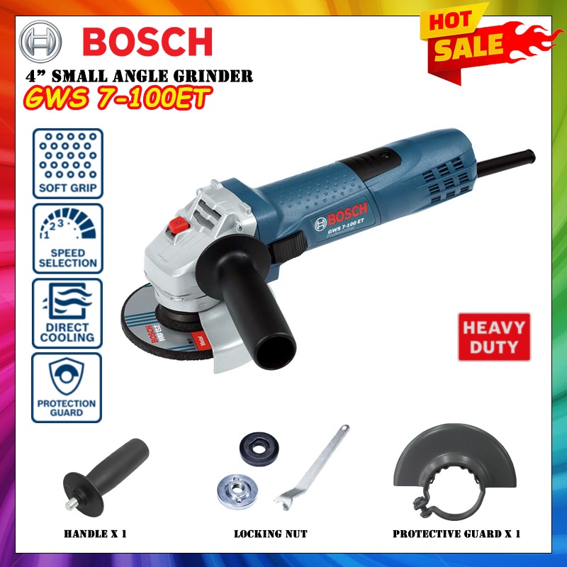 BOSCH GWS 7-100 ET PROFESSIONAL ANGLE GRINDER GWS7-100ET | Shopee Malaysia