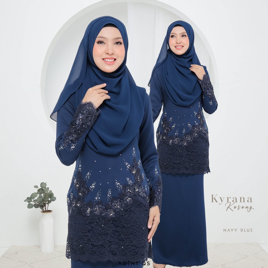 𝐊𝐘𝐑𝐀𝐍𝐀 - 🔥𝐍𝐄𝐖 𝐃𝐄𝐒𝐈𝐆𝐍🔥 | 𝐁𝐀𝐉𝐔 𝐊𝐔𝐑𝐔𝐍𝐆 𝐌𝐎𝐃𝐄𝐍 | NAVY BLUE BAJU RAYA 2023 ...