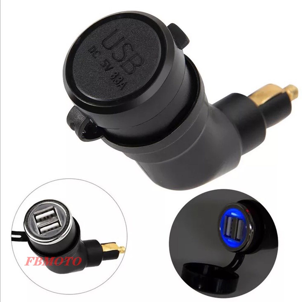 Dual USB Interface Port Charger Adapter For BMW R1200GS R1200RT F800 GS ...