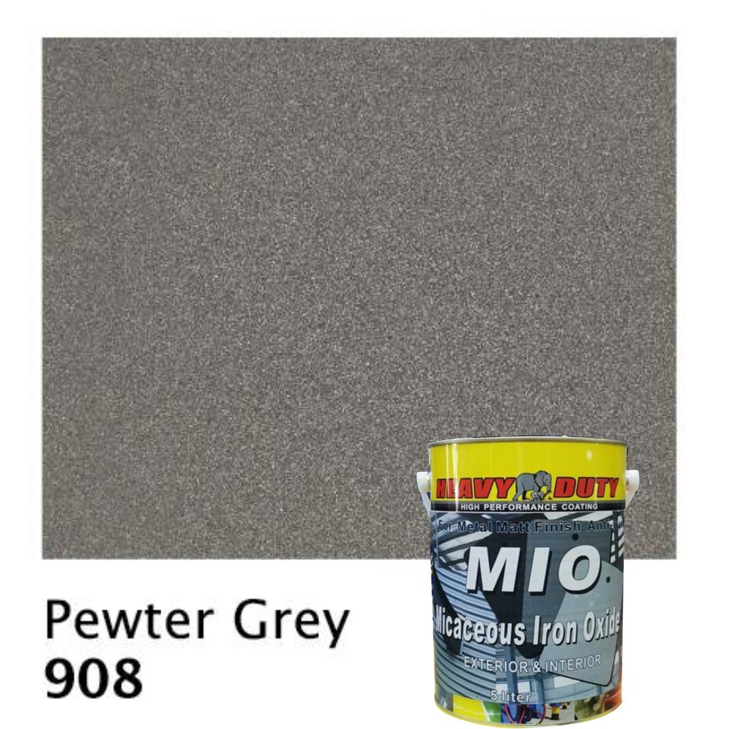 【100%Ori🔥】PEWTER GREY 908（1L ） Heavy Duty MIO Micaceous Iron Oxide 氧化铁漆 ...