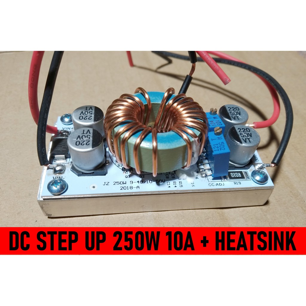 Dc Step Up 250W 10A+Heatsink Module Converter 8.5-48V to 10-50V Boost ...
