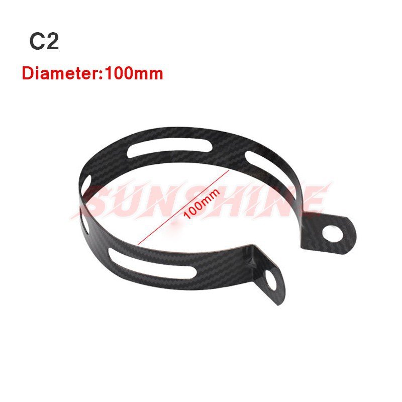 SALE!!Universal Motorcycle Exhaust Muffler Pipe Holder Clamp Fixed Ring ...