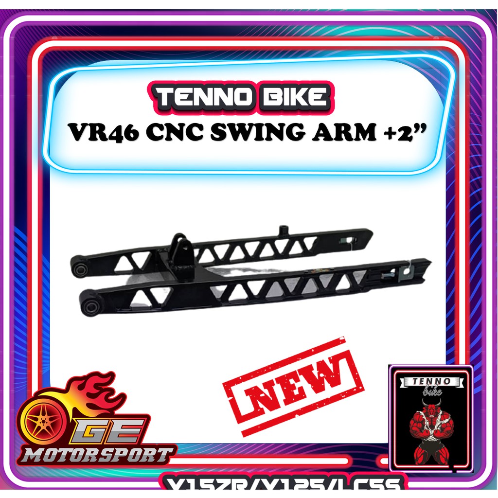 *SILVER TENNO CNC SWING ARM VR46 Y15ZR (FOC GETAH ARM/BATANG SHAFT ...