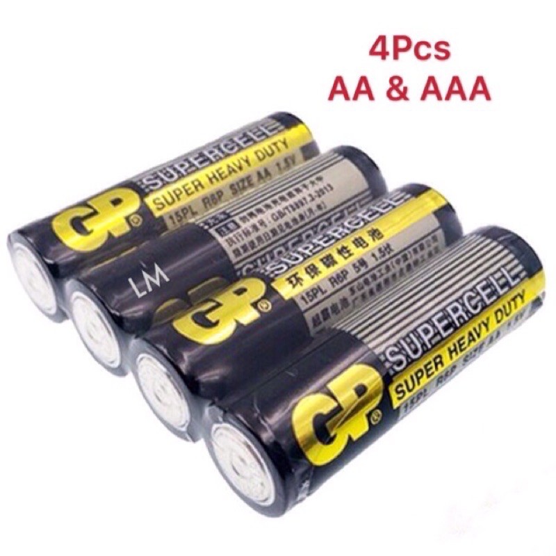 Gp Supercell Super Heavy Duty AAA Battery (4pcs) | Shopee Malaysia