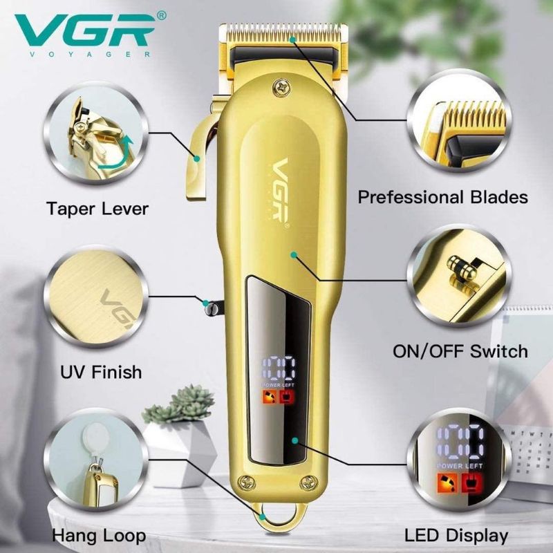 Original VGR V-278 Zero Adjustable Professional Rechargeable Hair trimmer Metal | Shopee Malaysia