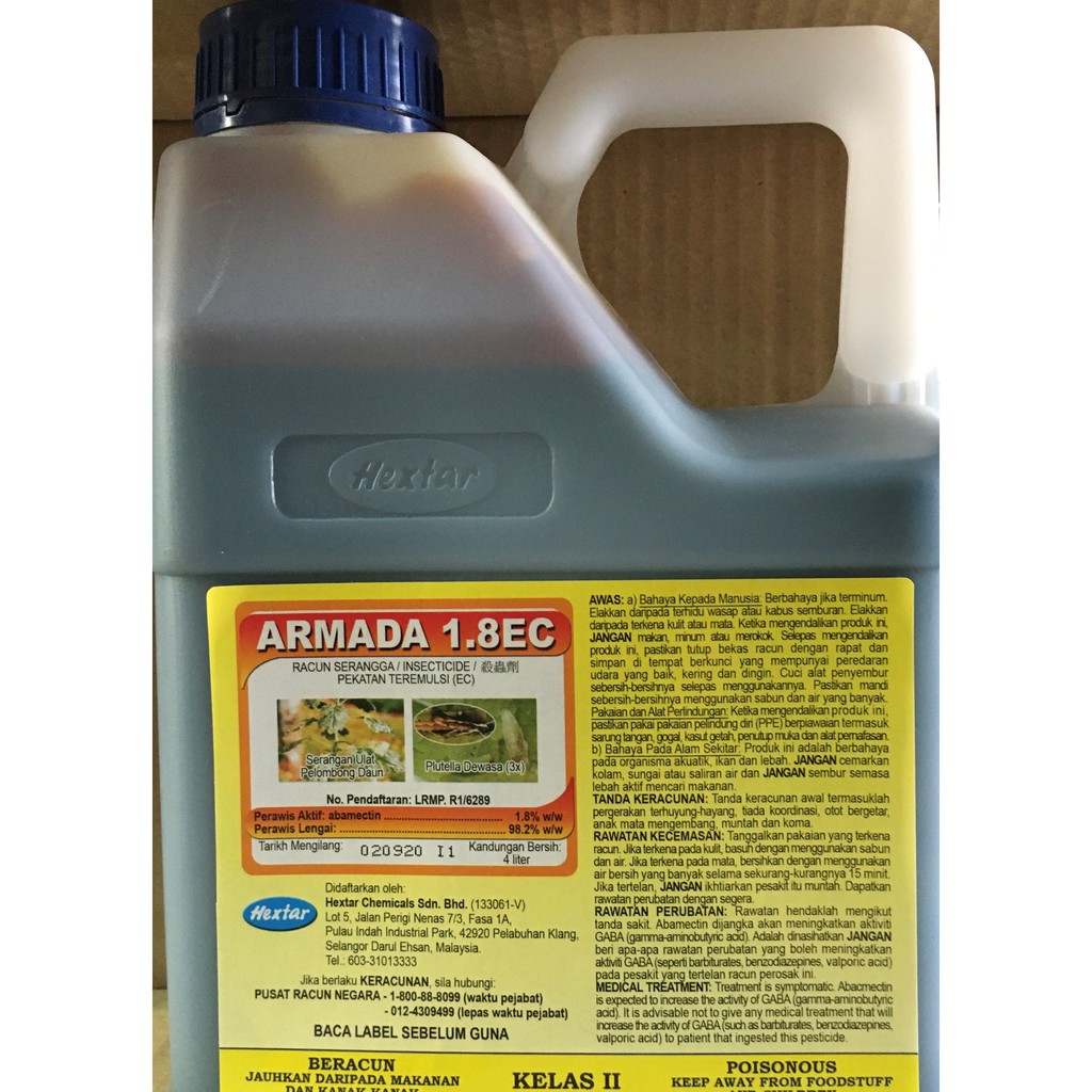 ORIGINAL Hextar Armada 1.8EC 4L / Racun Serangga / Ulat Pelombong Daun ...