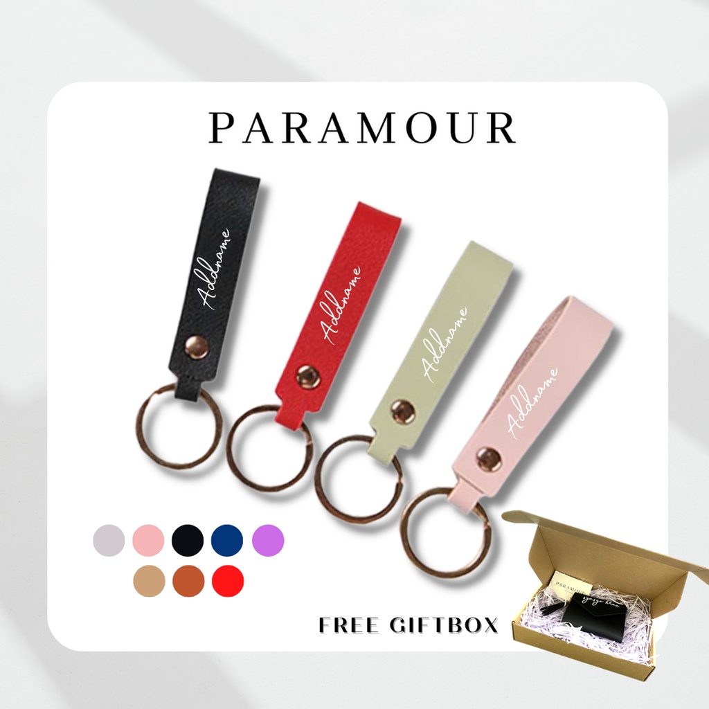 Custom Name Leather Keychain / Leather Keyring / Personalised Gift ...