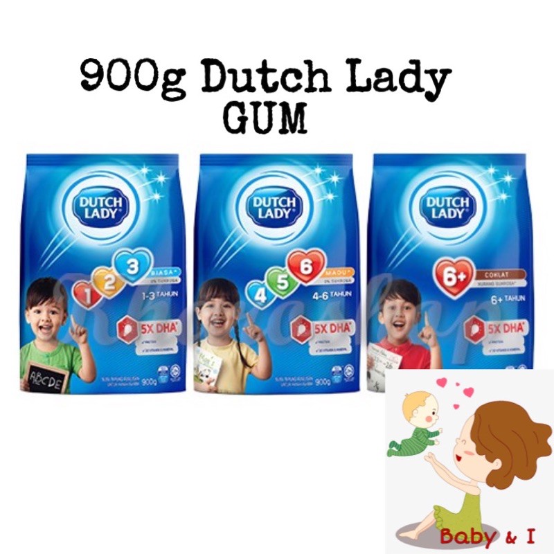 Dutch Lady 850g x 123, 456, 6+ - Biasa / Madu / Coklat (2 packs ...