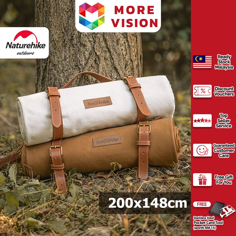 Naturehike Canvas Camping Blanket Portable Cotton Picnic Mat Ultralight ...