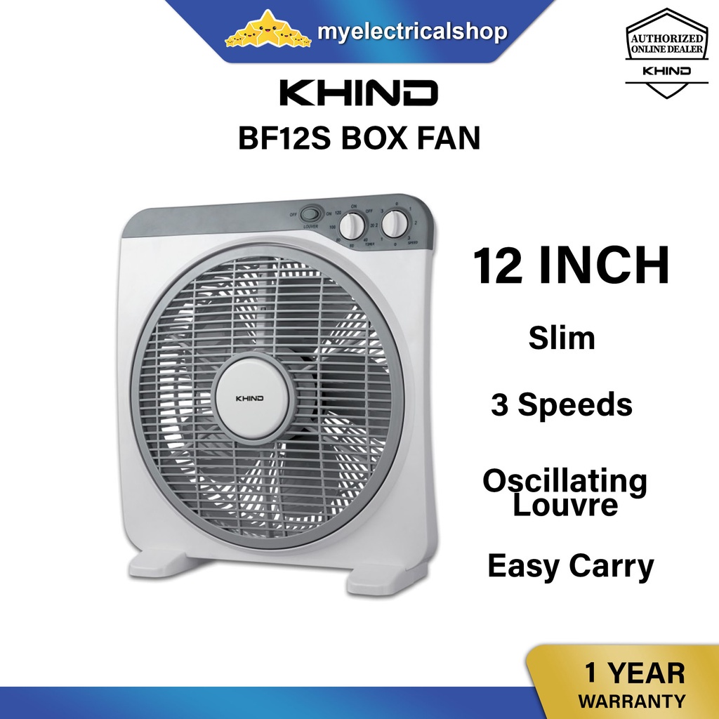 Khind Slim Box Fan BF12S | Shopee Malaysia
