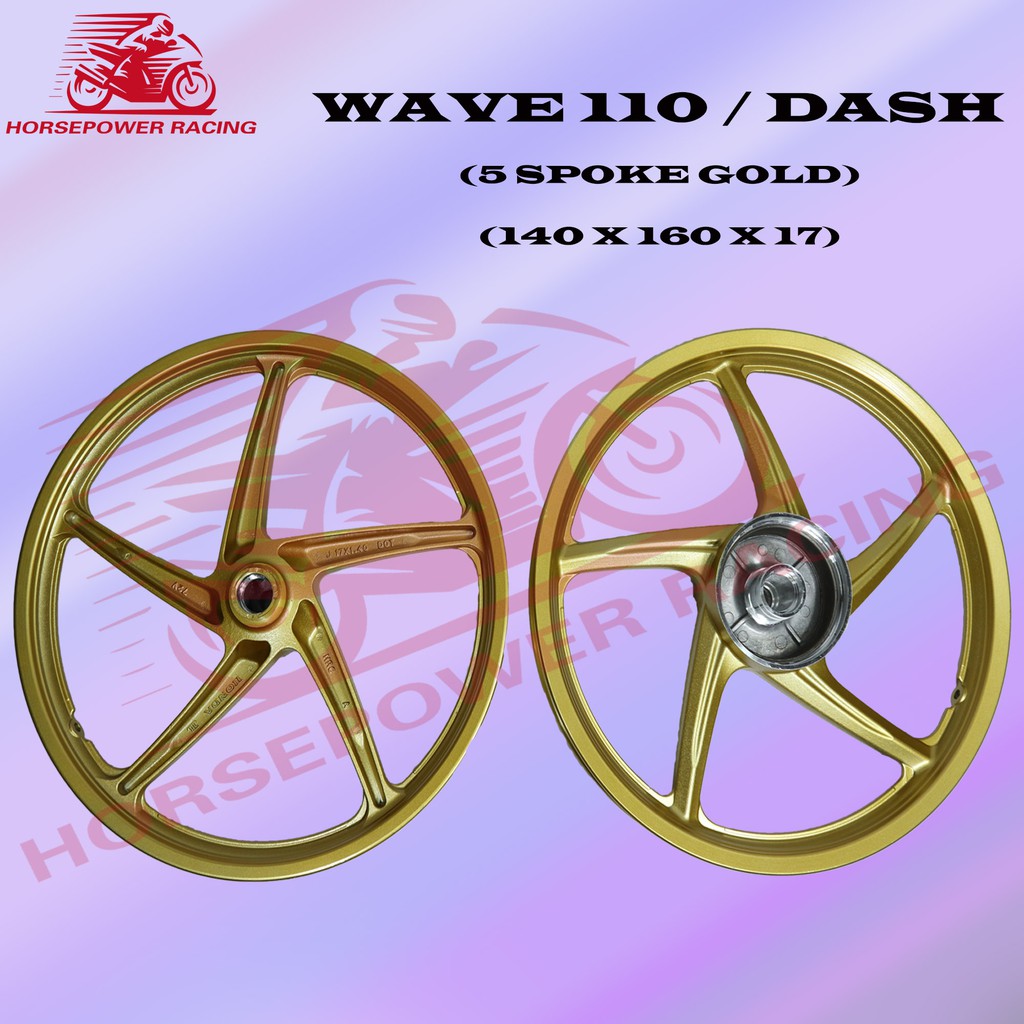 WAVE 110 / DASH V1 / V2 SPORT RIM ENKEI WITH BUSH AND BEARING 5 SPOKE ...