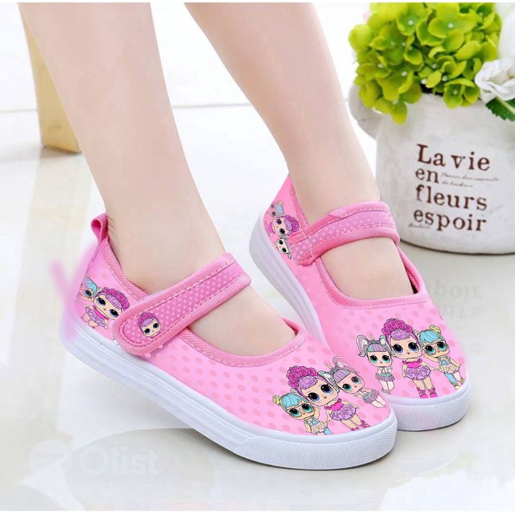 Girls' Adhesive Slip-on Shoes L1 Pink | Shopee Malaysia