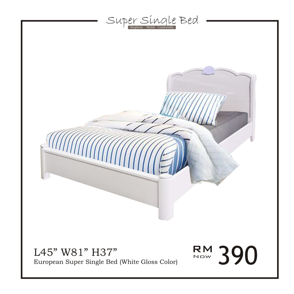 Super Single Bed frame (Solid Wood) | Shopee Malaysia