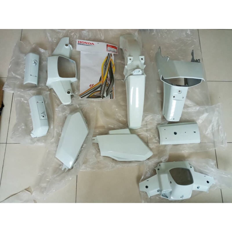 Boon Siew Honda Ex5 Dream Cover Set Pearl White 💯 Original Full Set Free stripe Ex5 Dream Pearl ...