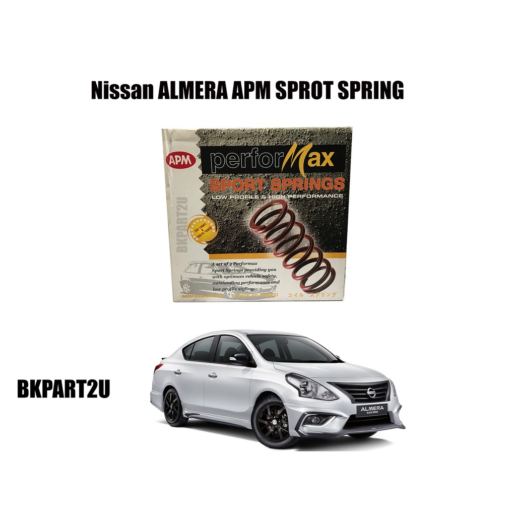 Nissan ALMERA Sport Spring APM Performax High Quality Sport Lowered ...